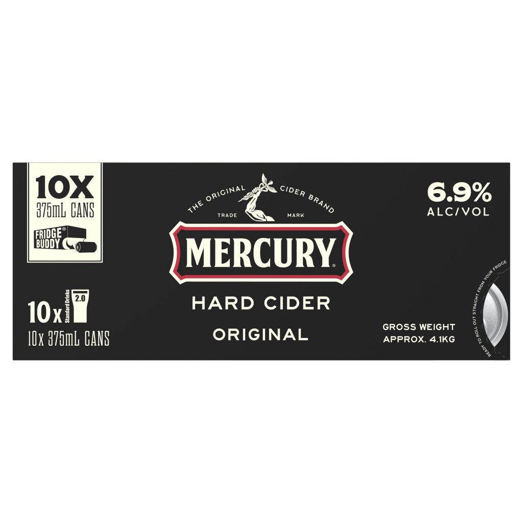 Mercury Hard Cider Original 6.9% 10 x 375mL Can - Local Liquor