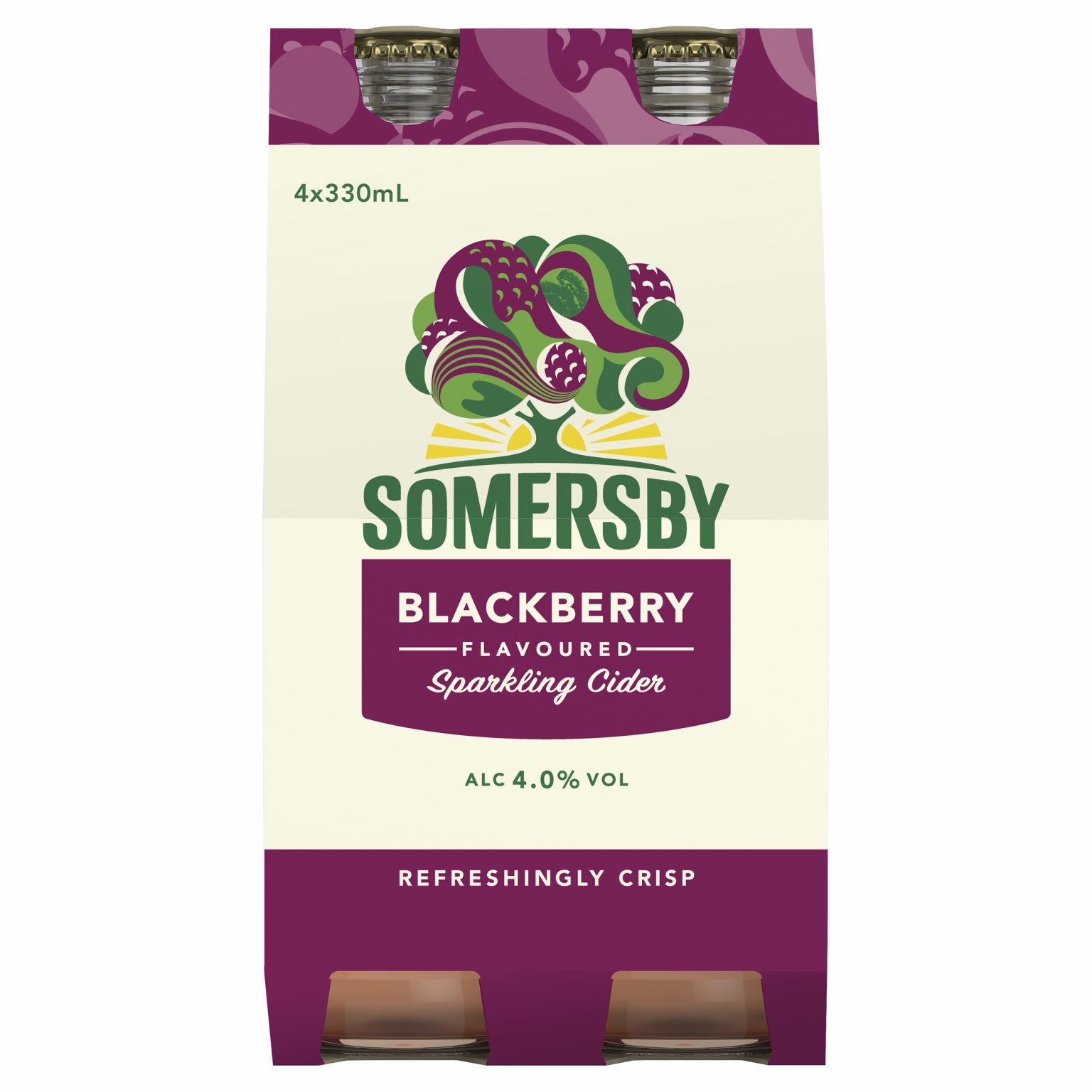 Somersby Blackberry Flavoured Cider 4.0% 4 x 330mL Bottle - Local Liquor